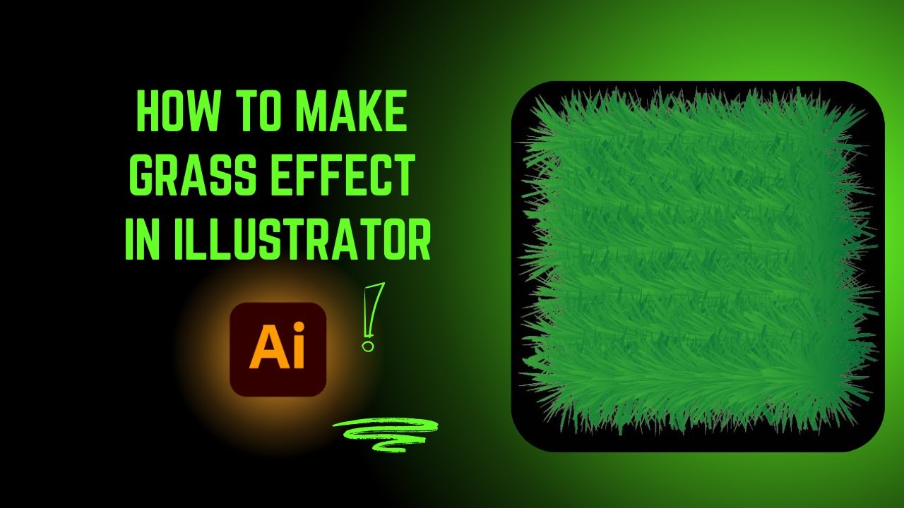 How to make grass effect in illustrator | Adobe illustrator tutorials ...