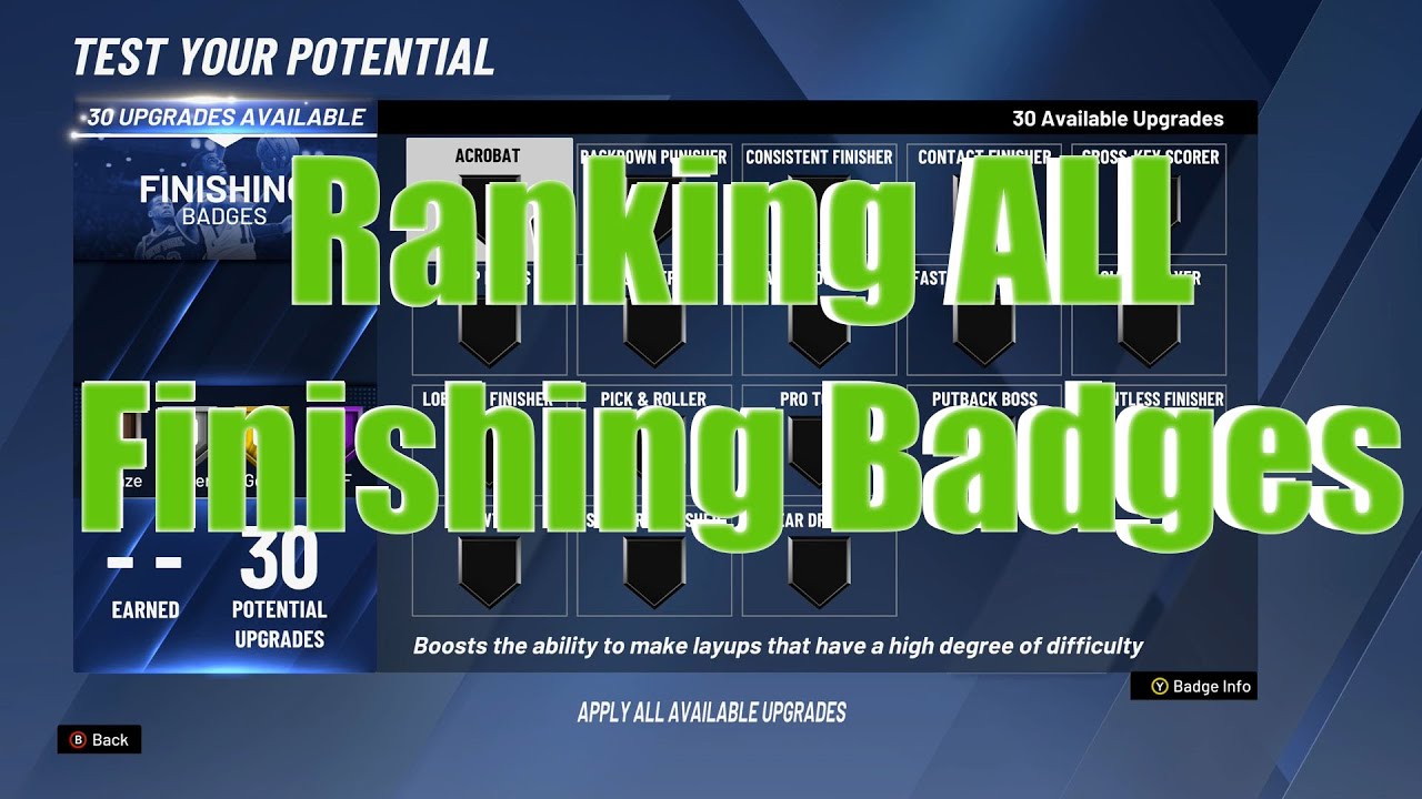NBA 2K20 - Ranking All Finishing Badges - YouTube