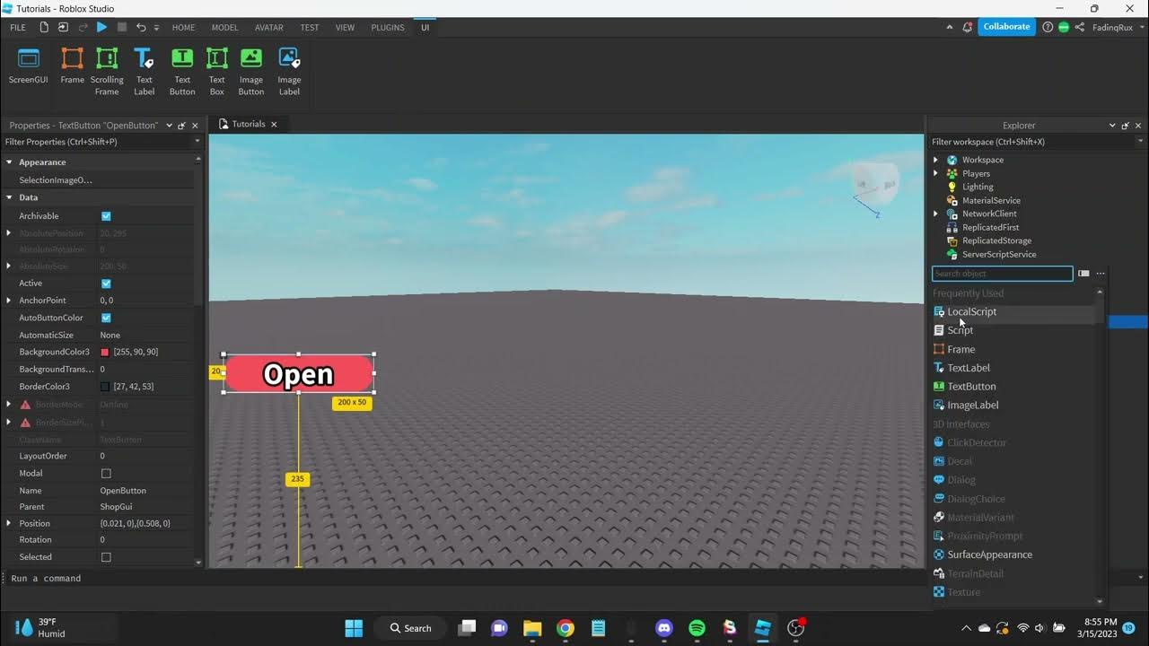How To Make An Open And Close GUI In Roblox Studio! - YouTube