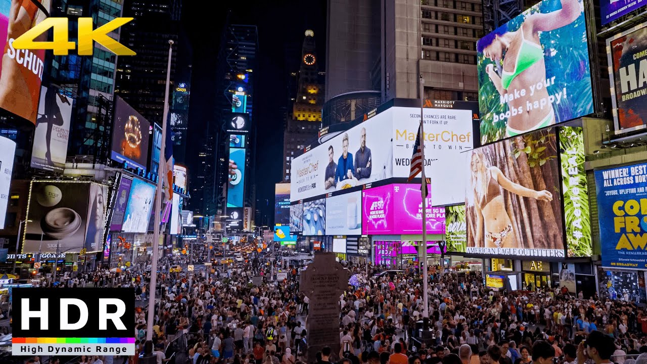 4K HDR NYC - Times Square - 4th of July Weekend - YouTube