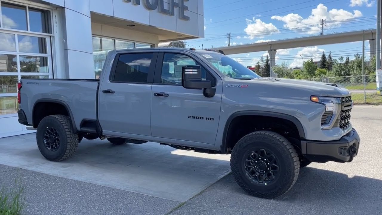 Grey 2024 Chevrolet Silverado 2500HD ZR2 Review Calgary AB - Wolfe ...