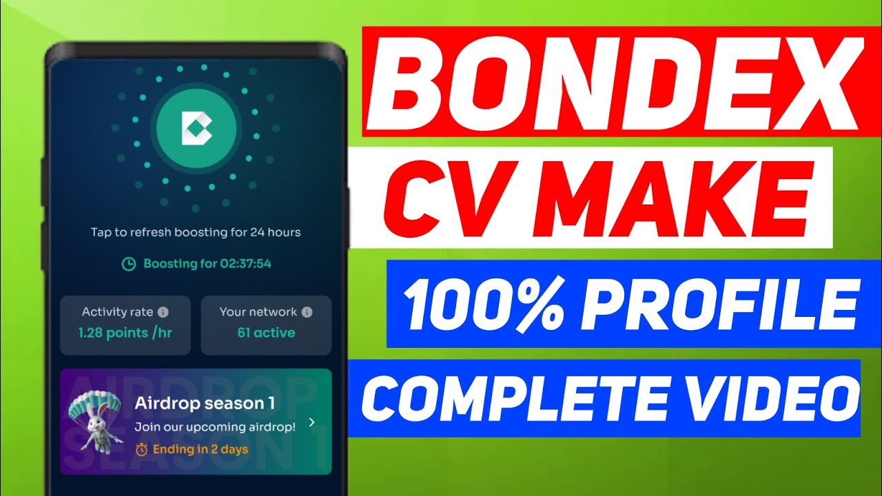 Bondex CV/Resume Create । Bondex 100% Profile Complete । Bondex Resume ...