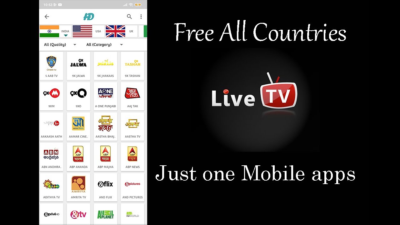 Free Full Hd Live Tv ChannelS OF ALL COUNTRIES BY YOUR MOBILE #LIVETV # ...