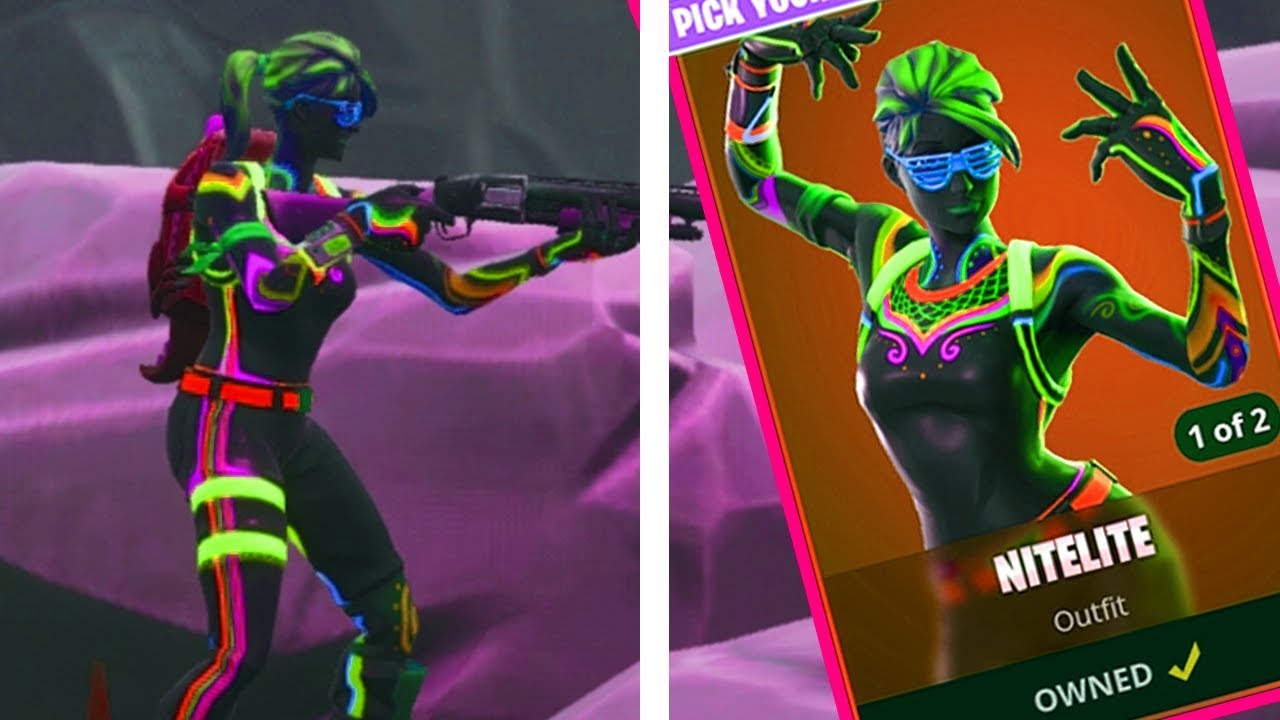 Nitelite Skin Gameplay *NEW SKIN GAMEPLAY* (Fortnite Battle Royale ...
