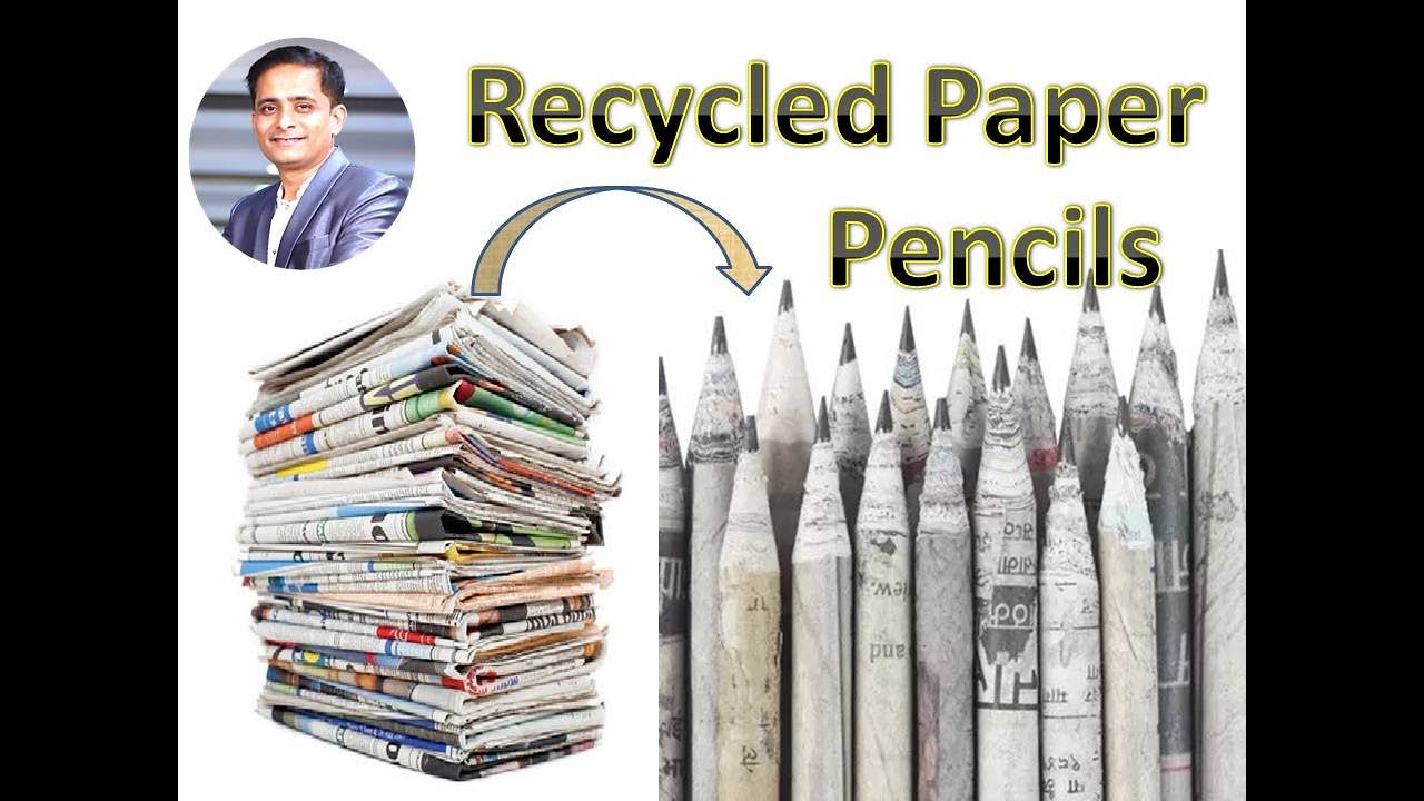 #055 || Pencils Out of Recycled Newspapers || Environment Friendly ...