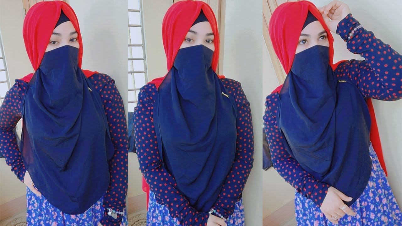 Most requested hijab trandy niqab tutorial 2023 - YouTube