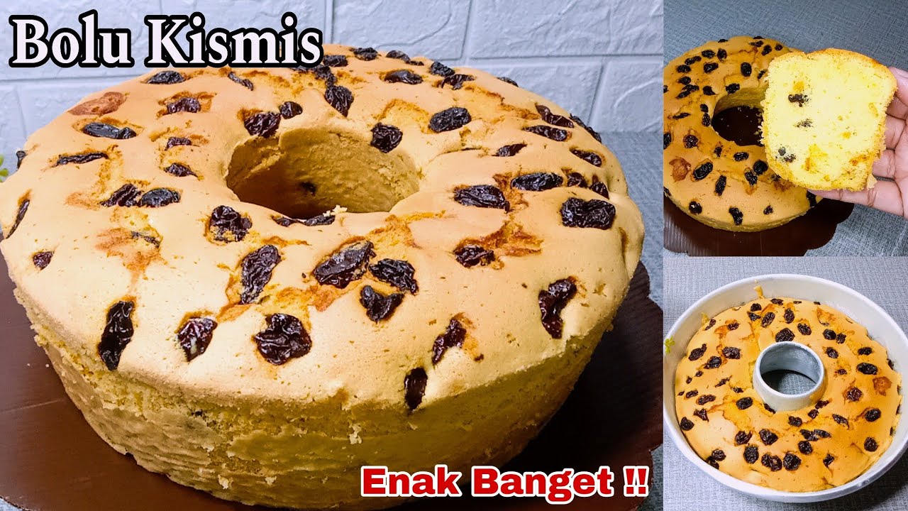 RESEP PALING MUDAH !! BOLU KISMIS PANGGANG PALING ENAK SUPER MOIST DAN ...
