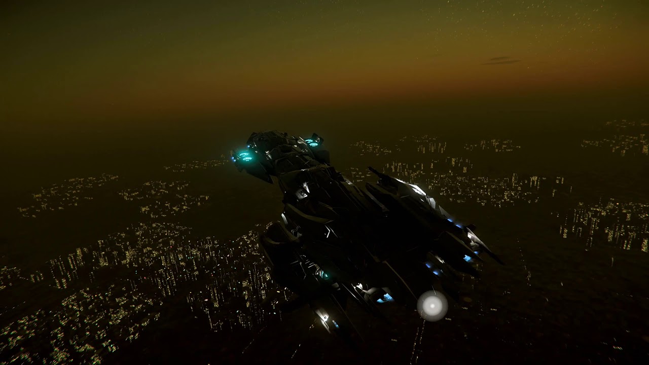 RSI Constellation Andromeda Take off Arcorp Area 18 - YouTube
