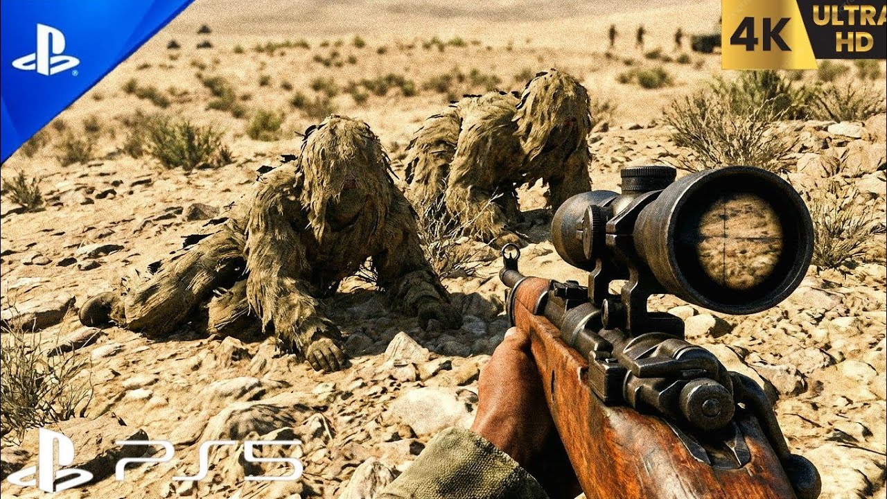 US SOLDIERS CAMOUFLAGED IN DESERT SURPRISE ATTACK ON GERMANS ...