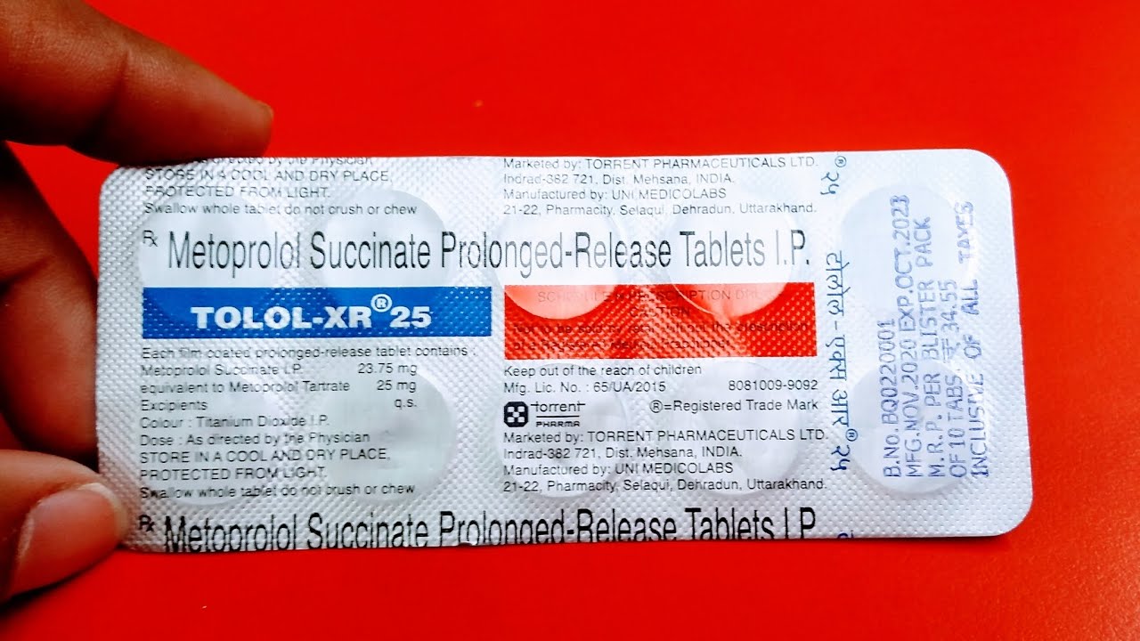 Tolol xr 25 tablet use dose benefits Side effects in hindi | Metoprolol ...