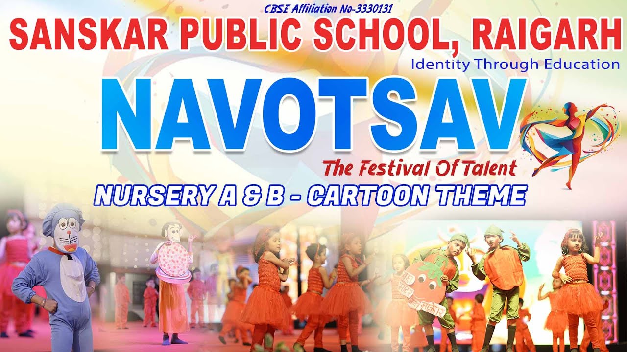 SPS ANNUAL FUNCTION "NAVOTSAV" NURSERY A & B - CARTOON THEME DANCE 2K24 ...
