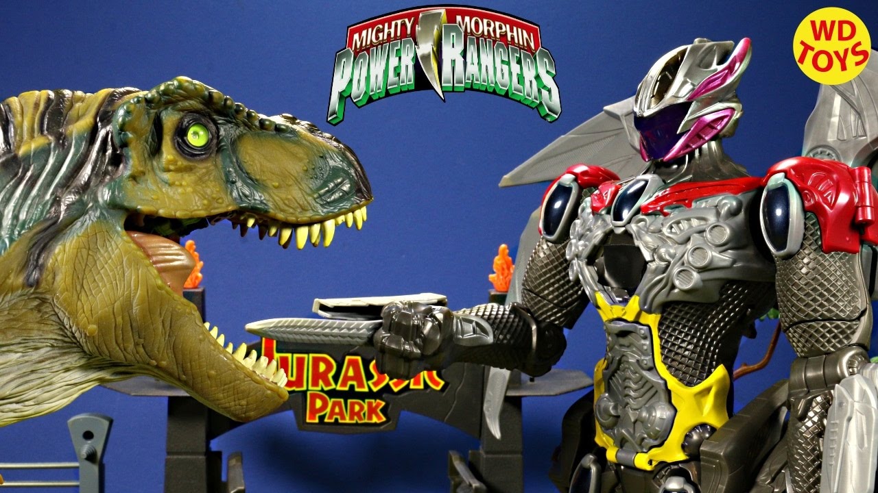 New Power Rangers Movie Interactive Megazord Vs Bull T-Rex Jurassic ...