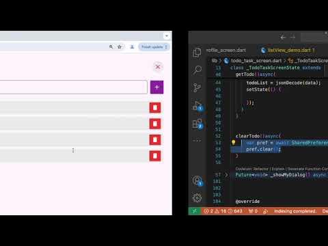 #32 | SharedPreferences List ToDO flutter - YouTube