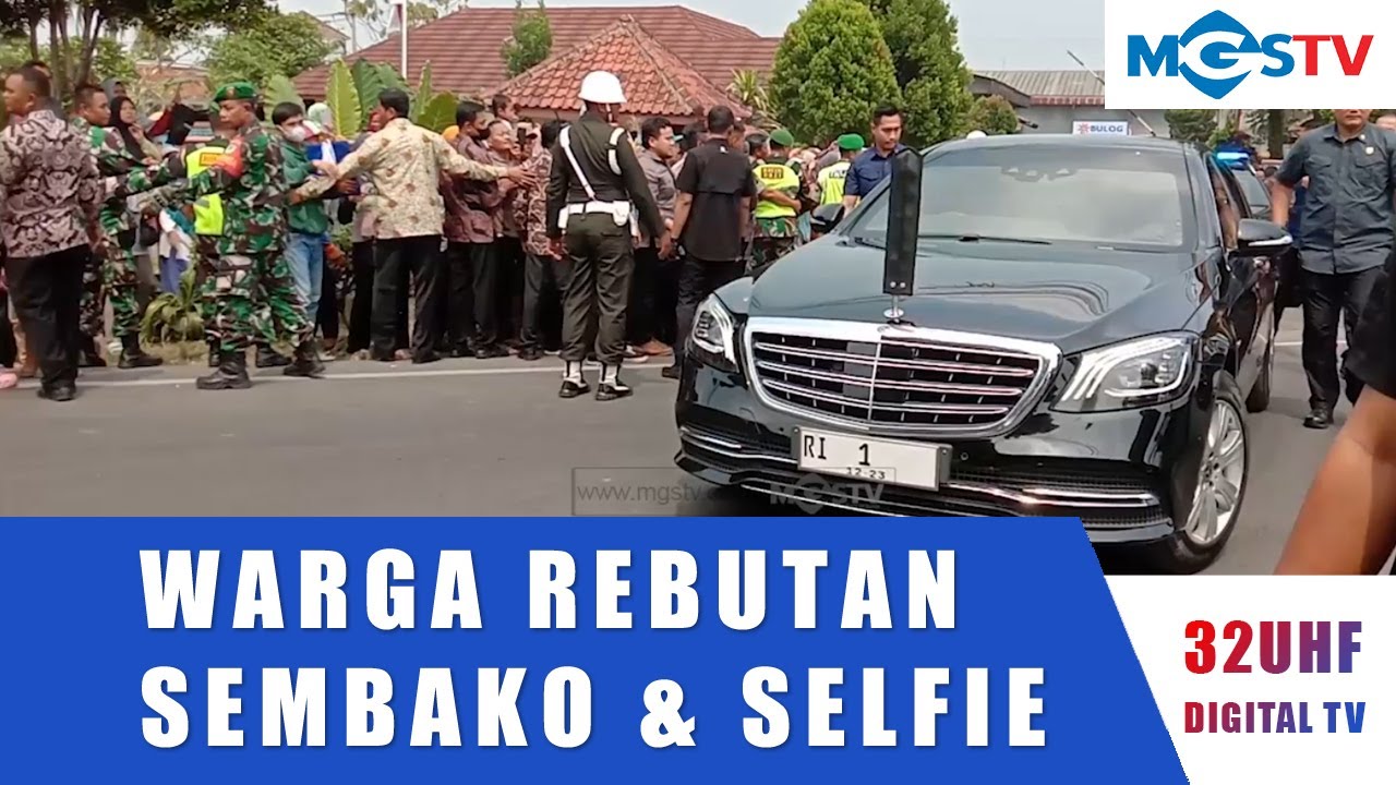 WARGA REBUTAN SEMBAKO DAN SELFI BARENG JOKOWI - YouTube