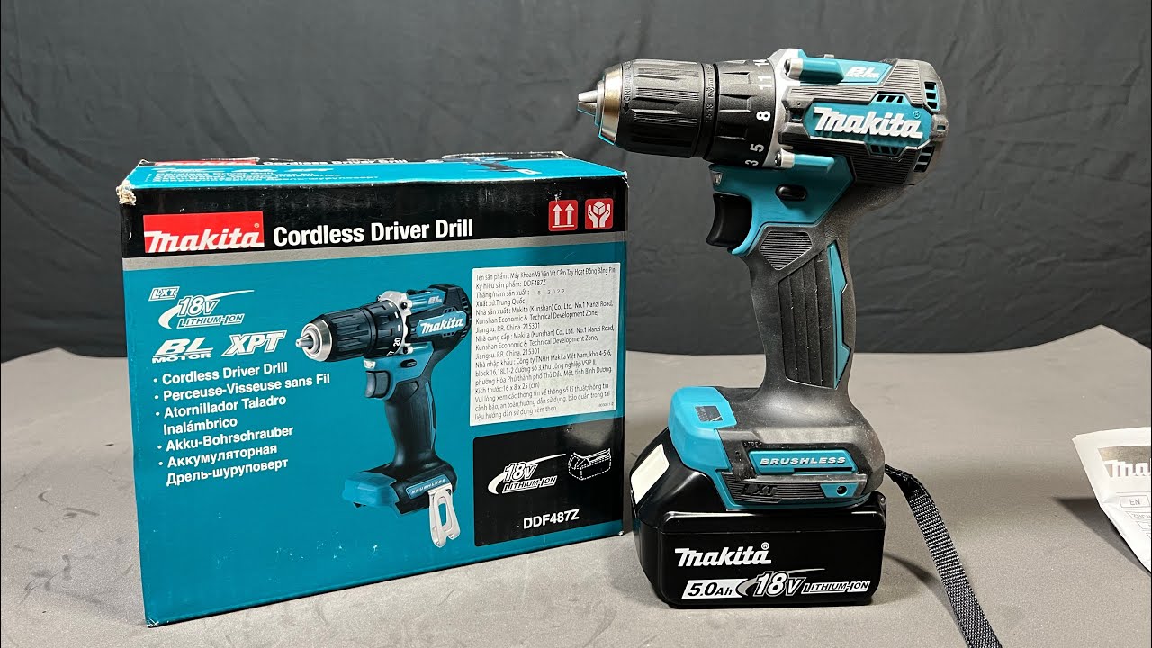 Đập hộp Khoan 2 chức năng DDF487 Makita - YouTube