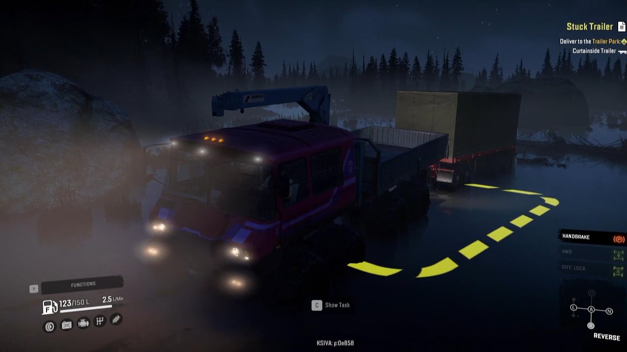 Stuck trailer - KRS 58 "Bandit" - SnowRunner - YouTube