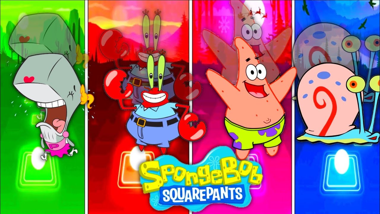 SpongeBob 🎶 pearl Krabs 🆚 Petrick Star 🆚 Mrs Krabs 🆚 Gary Snail 🐌 Tiles ...