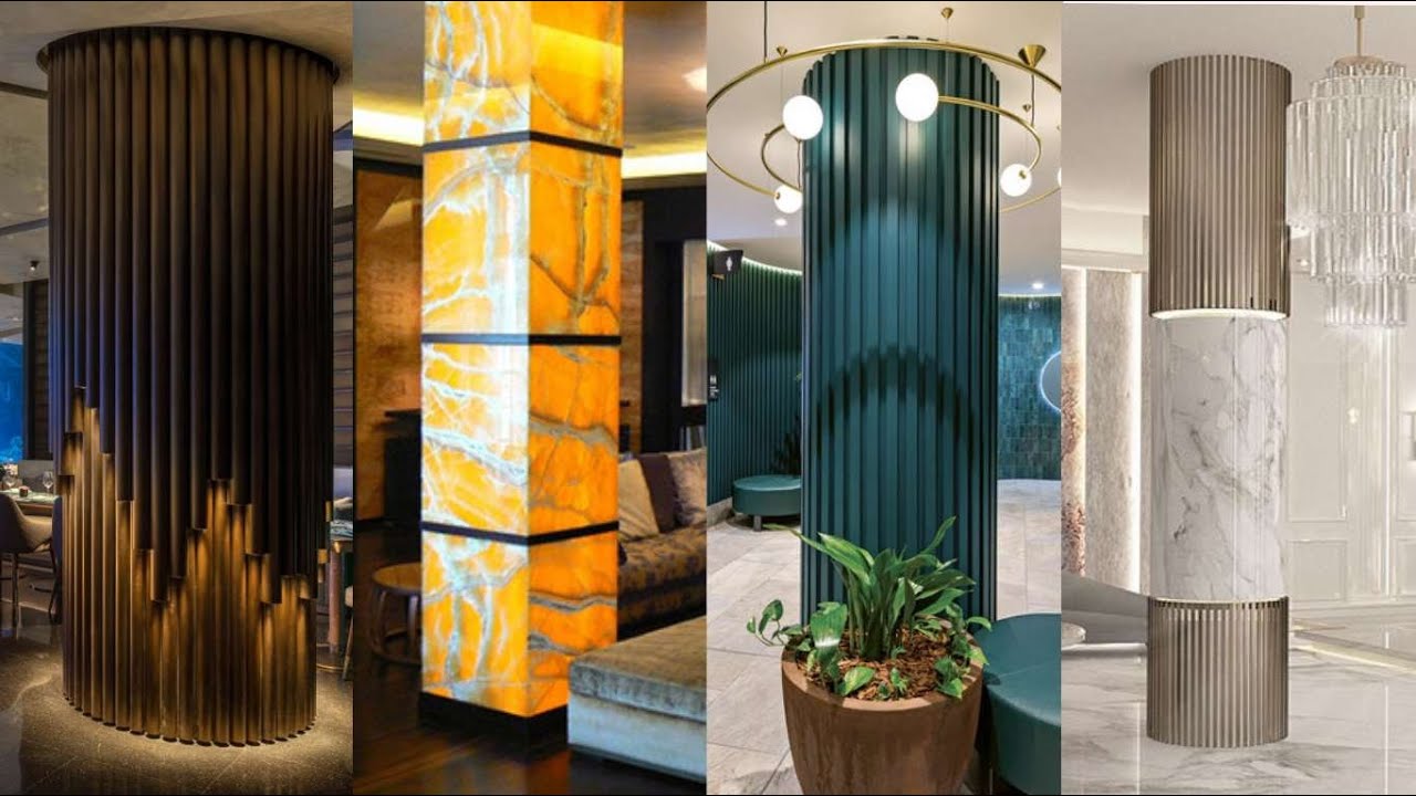 HOME DECOR ELEGANT COLUMN DECORATION IDEAS || DECORATE COLUMN IN LIVING ...