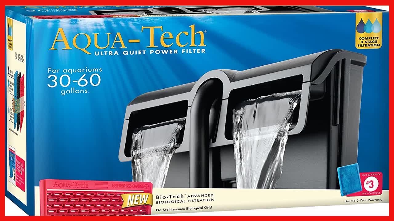 AQUA-TECH Power Filter For Aquariums, 3-Stage Filtration (Packaging may ...