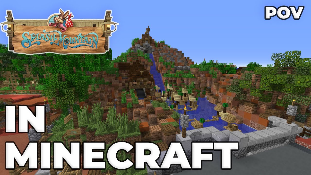 Minecraft Splash Mountain - Ride POV [MCParks] - YouTube