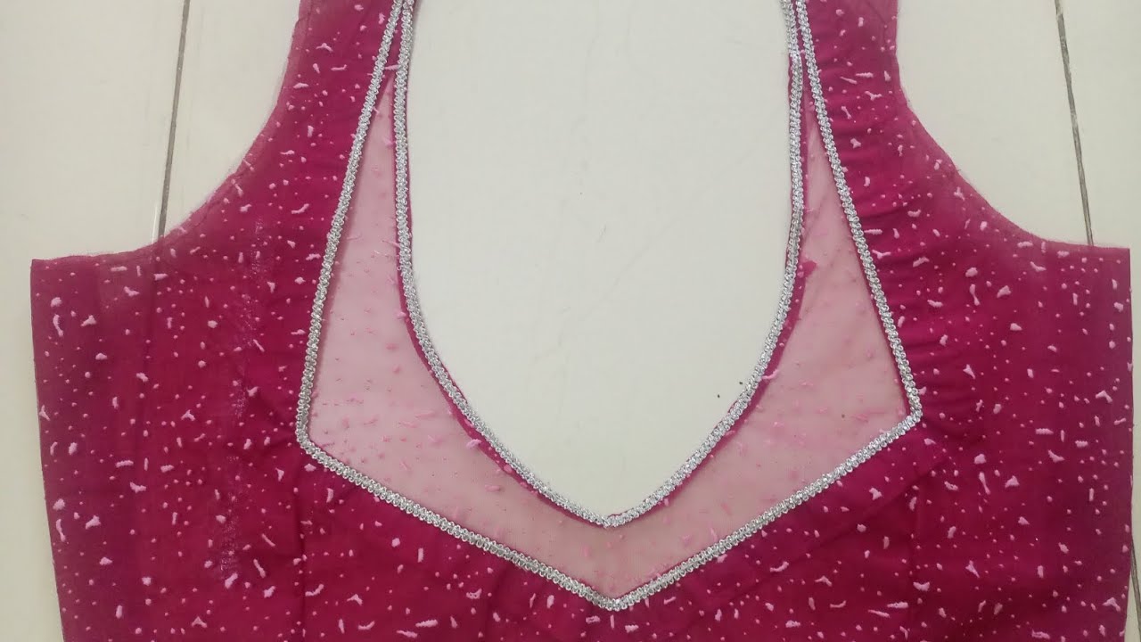 Very Stylish Net Blouse Design| Back Neck Blouse Design Cutting and ...