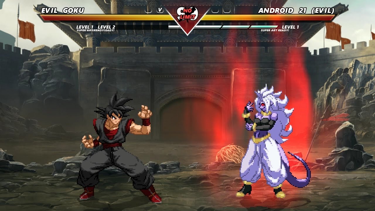 EVIL GOKU vs EVIL ANDROID 21 - Highest Level Awesome Fight! - YouTube