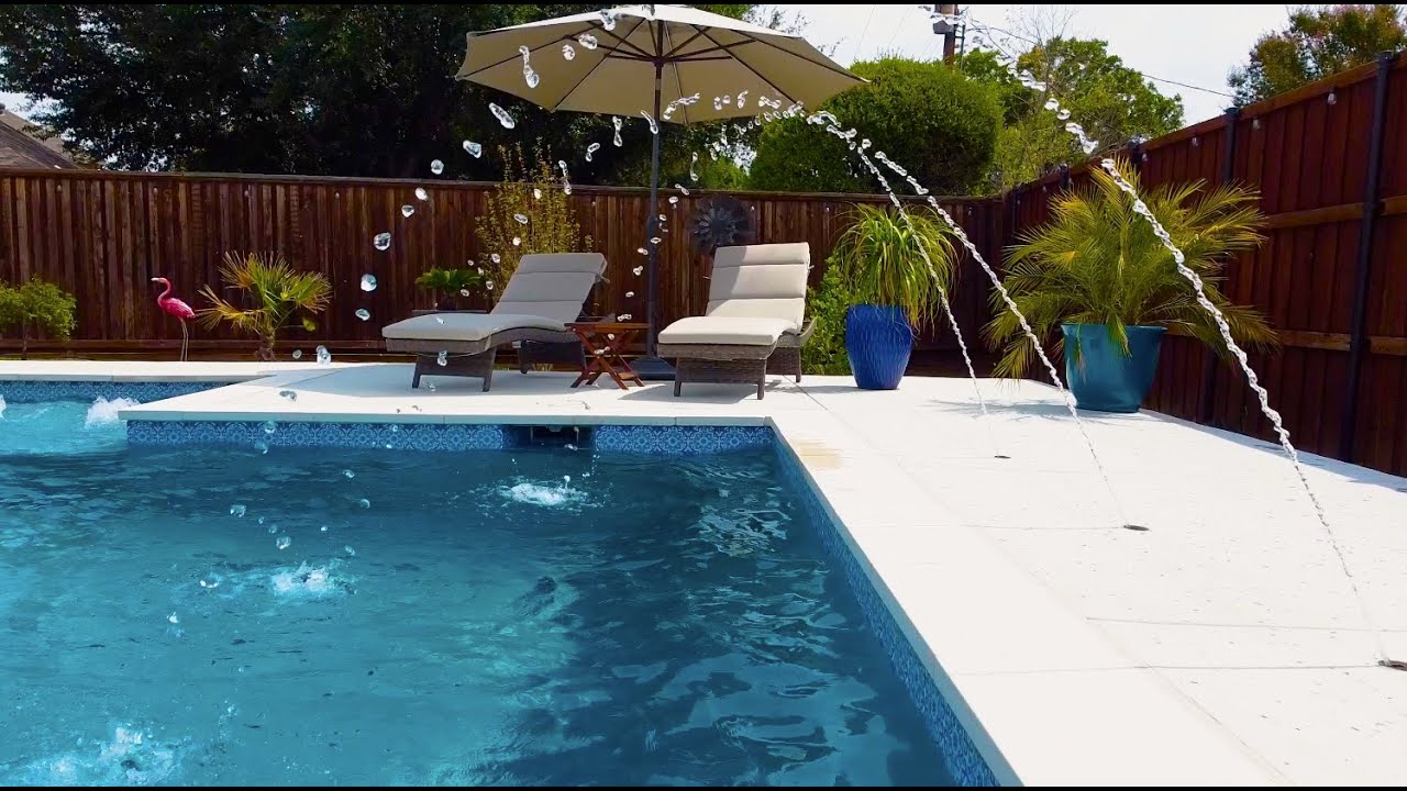 Rowlett, TX - Swimming Pool Builder - Splash Pad Pool Builder - YouTube