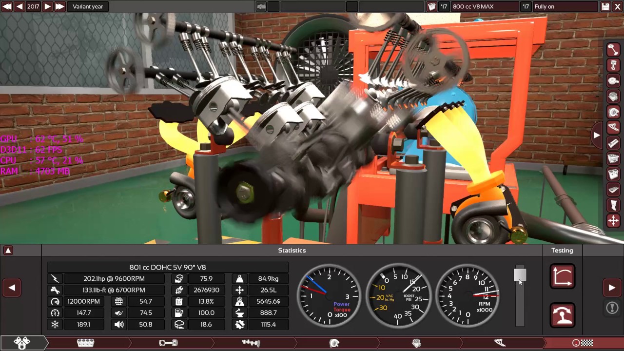 800 cc MAX V8 in Automation. - YouTube