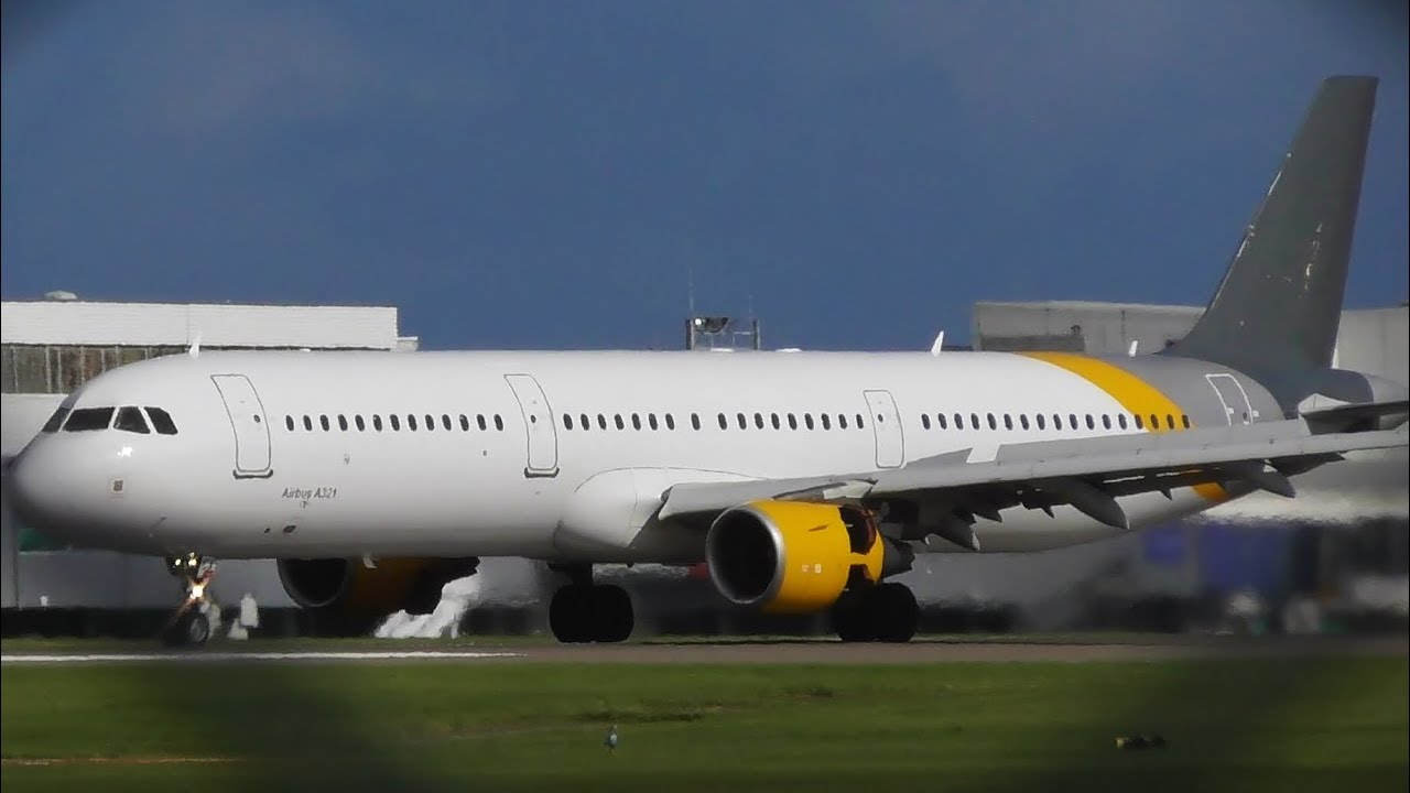 Ex Thomas Cook Smartlynx Airbus A321 Landing at Cardiff Airport ...