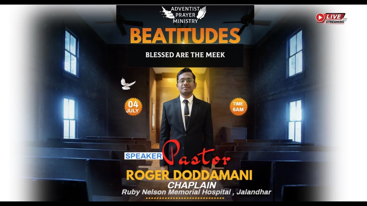 Blessed are the Meek - Day 3 - Beatitude Series- a message by Pr.Roger ...