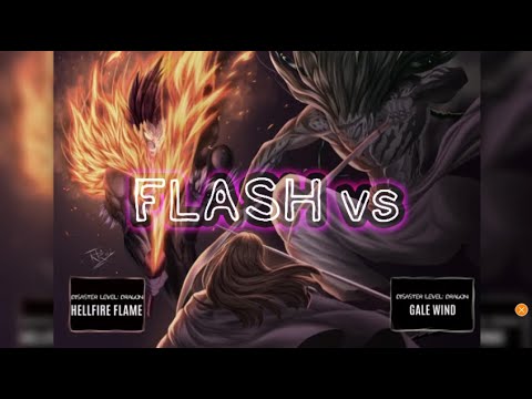 FLASH vs HELLFIRE FLAME and GALE WIND / ONE PUNCH MAN 3 - YouTube