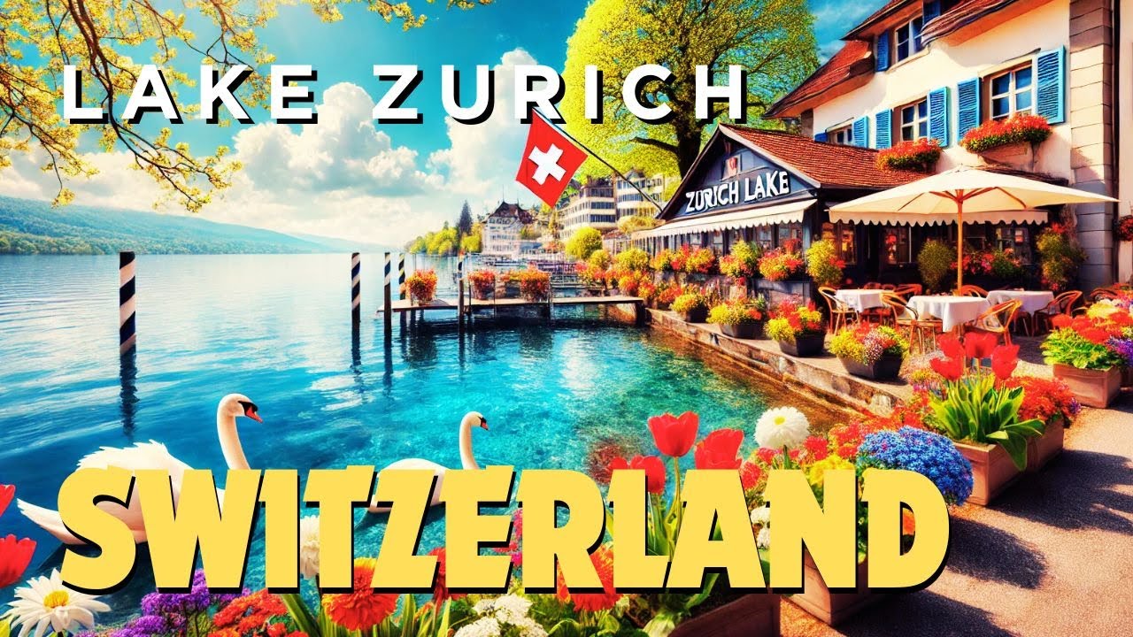 Spring Magic at Lake Zurich Switzerland 🇨🇭 A Mesmerizing 4K Walk!🌸 ...