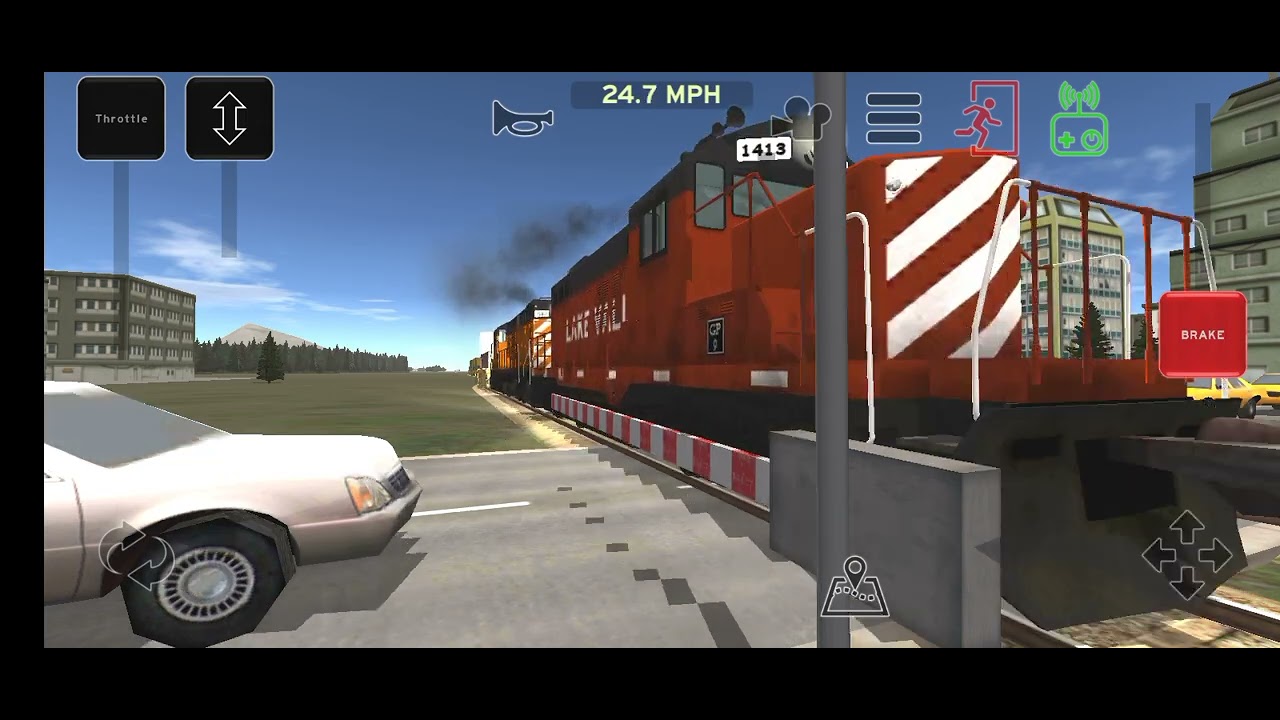 Train and rail yard simulator intermodal railfanning - YouTube
