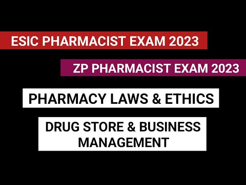 ESIC PHARMACIST EXAM PREPARATION | ZP PHARMACIST EXAM PREPARATION - YouTube