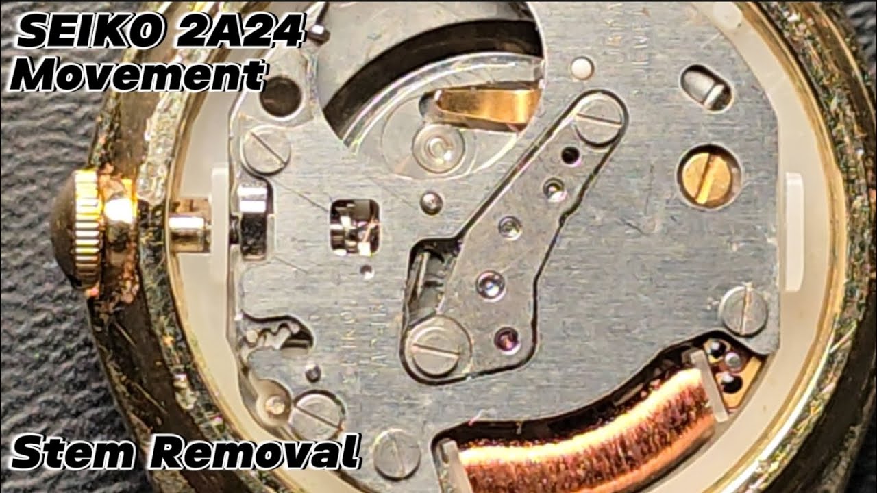 How to Remove Stem from an SEIKO 2A24 Moon Phase Watch Movement | Step ...