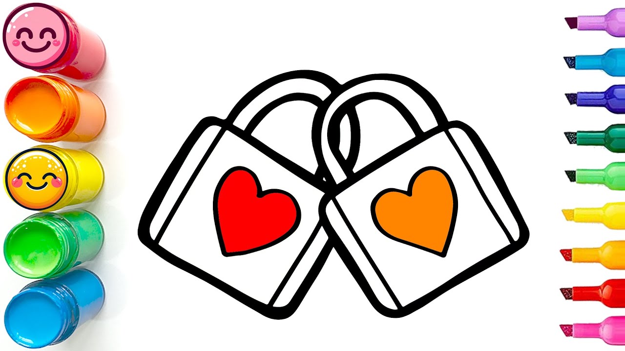 How to Draw Two Love Locks | Step by Step Drawing Tutorial - YouTube