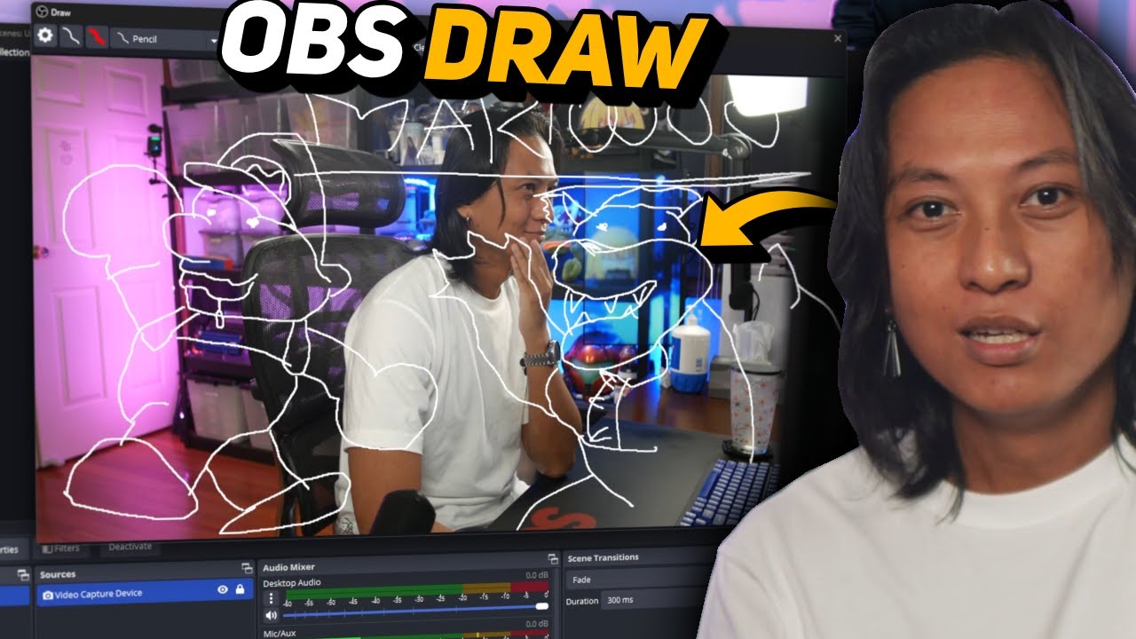 How to draw on your screen in OBS Studio (OBS Draw Plugin) - YouTube