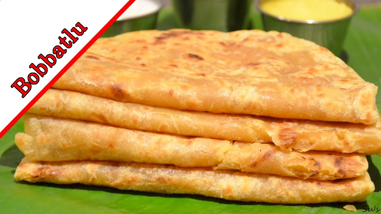 Bobatlu Andhra Special || Puran Poli....How to make Bobbatlu || Street ...