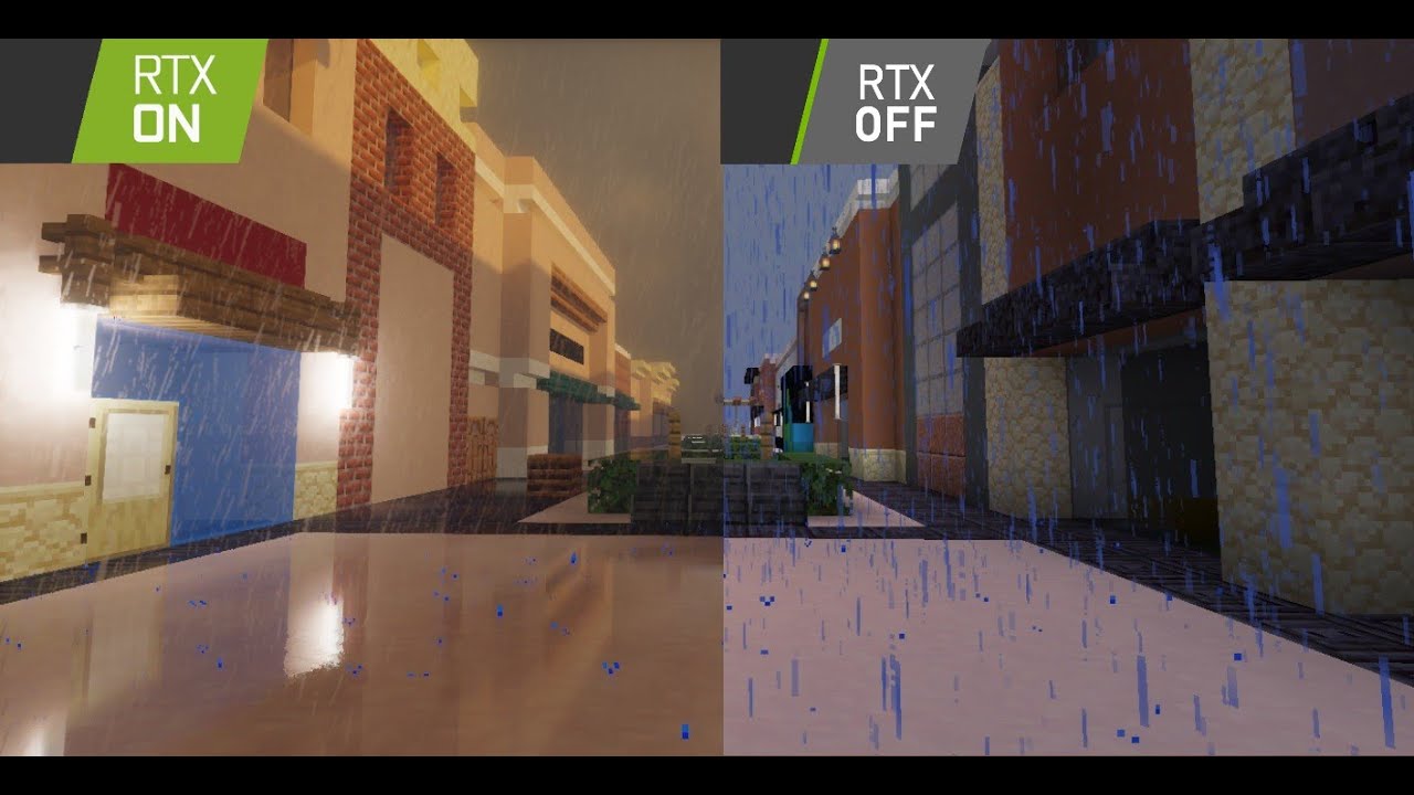 Americraft buildings rendered with shaders - YouTube