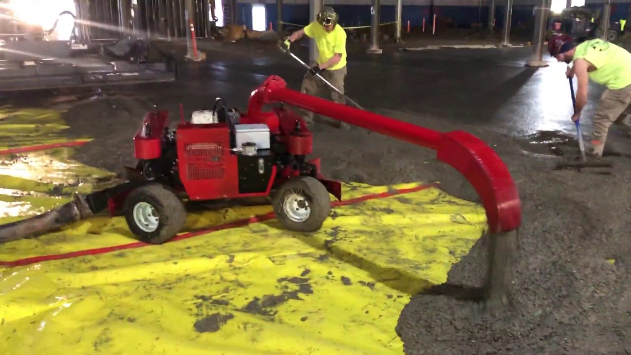 Keystone Gun-Krete's Line Dragons at Work with Boom Pump - YouTube