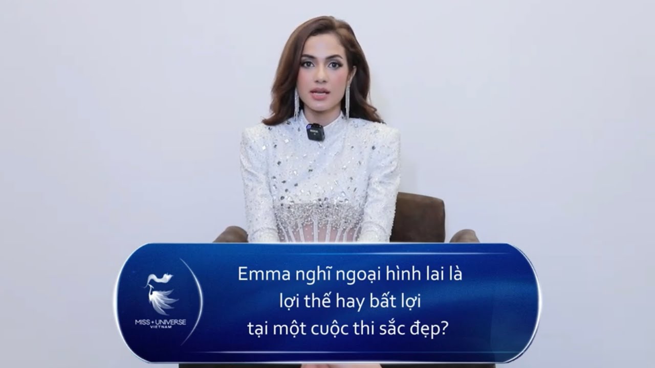 Emma Lê trả lời ứng xử Hoa Hậu Miss Universe Vietnam 2023 - Emma Maria ...