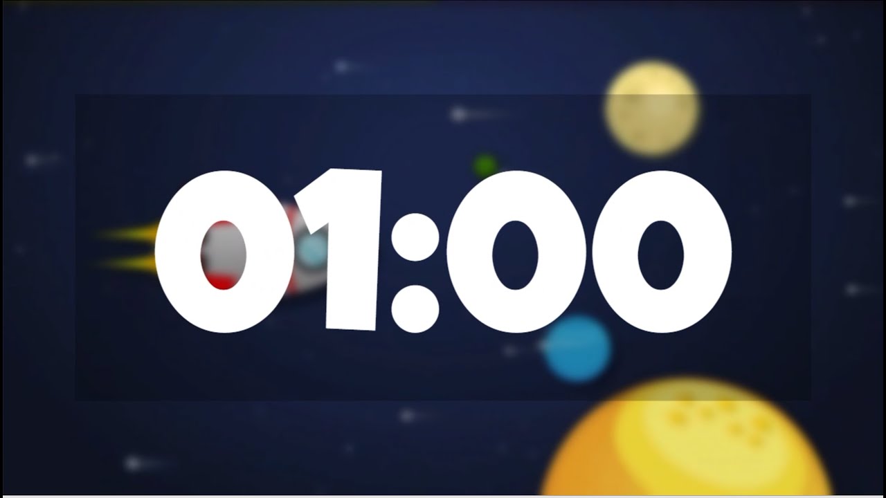 1 Minute Timer - Countdown | Space Theme ⏱🪐 - YouTube