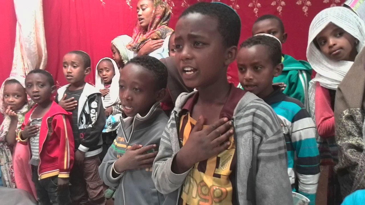 Jewish Children singing the Israel National Amthem in Addis Ababa 2017 ...