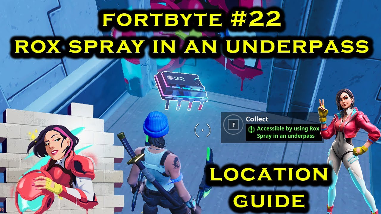 Fortnite *NEW* Fortbyte #22 - Rox Spray In Tilted Underpass!! Location ...