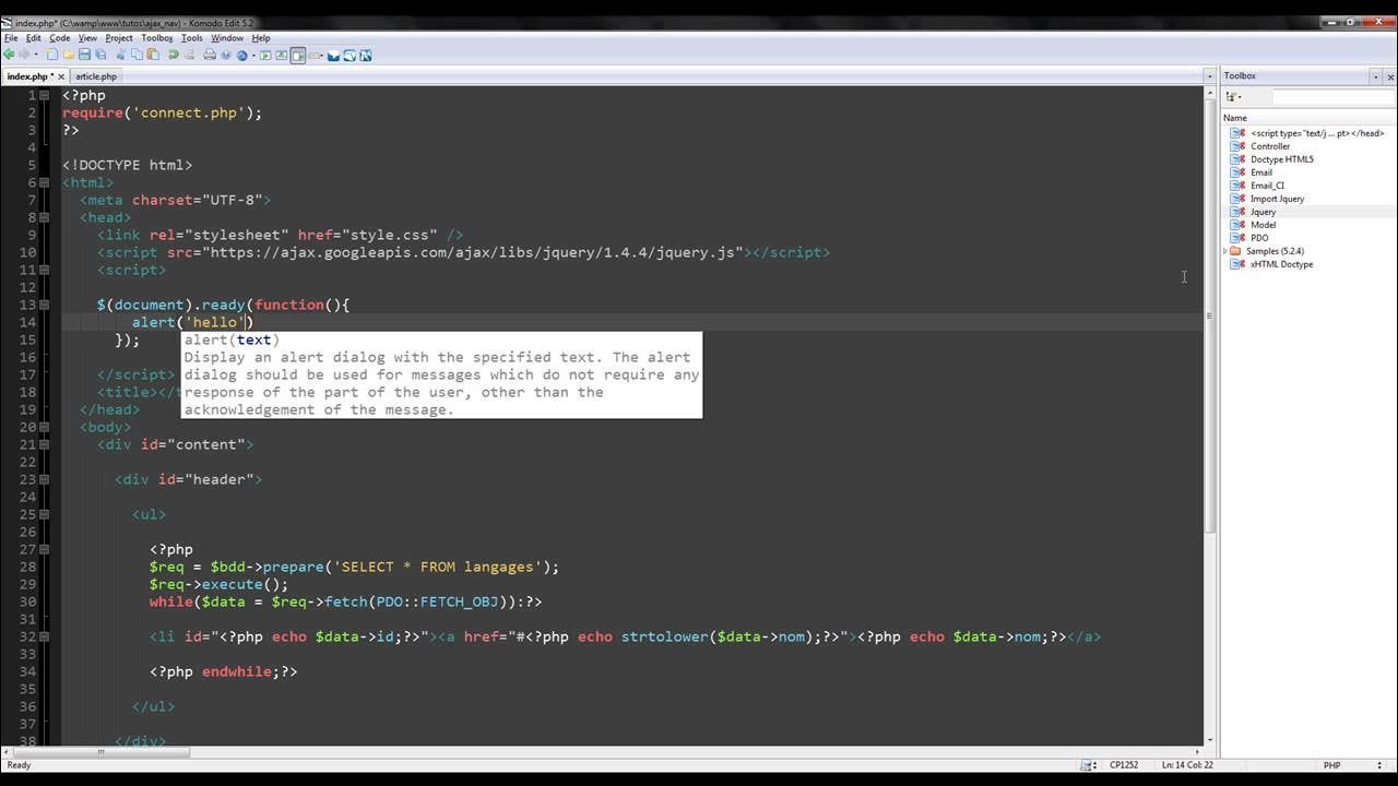 Navigation en AJAX avec PHP et jQuery - YouTube