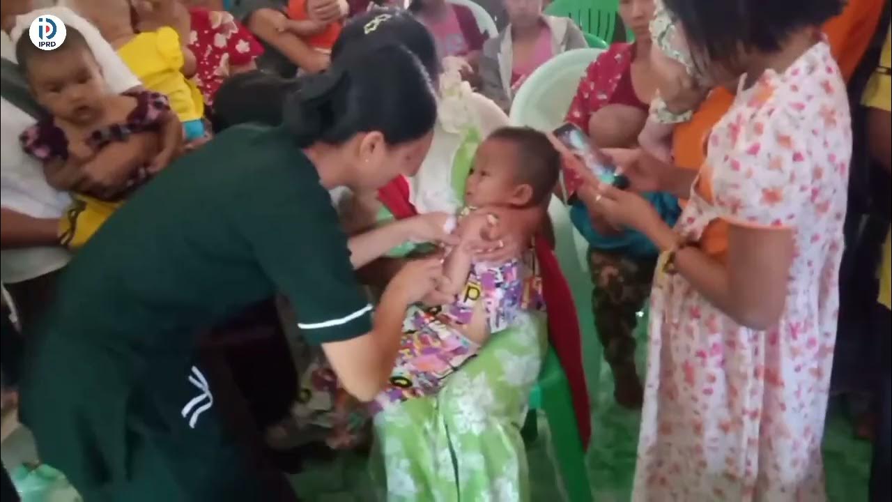 လိပ်သိုမြို့တွင် ကလေးငယ်များအား ပုံမှန်ကာကွယ်ဆေးထိုး၊ ဆေးတိုက်ခြင်းလုပ