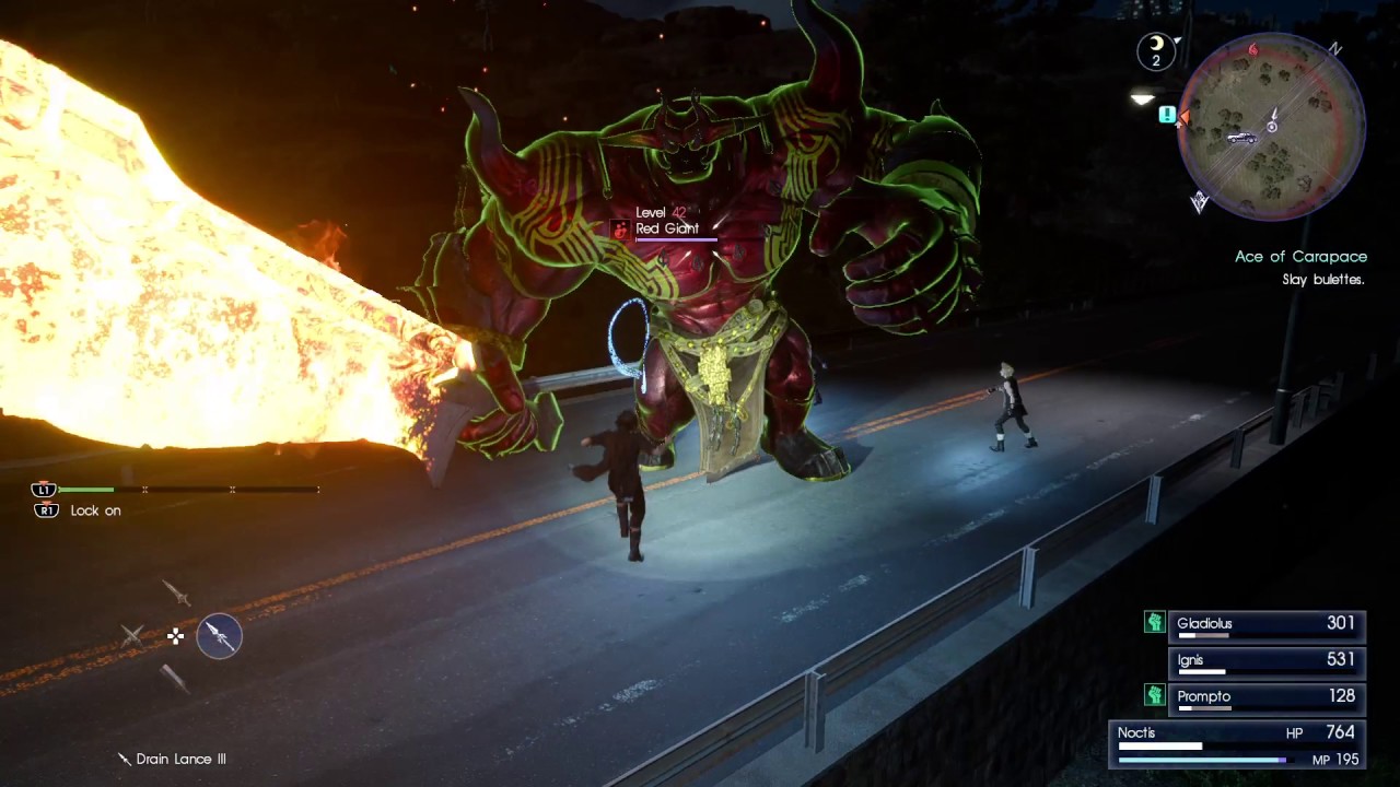 FINAL FANTASY XV Red Giant Potions Only & Ignis Auto Night Drive - YouTube