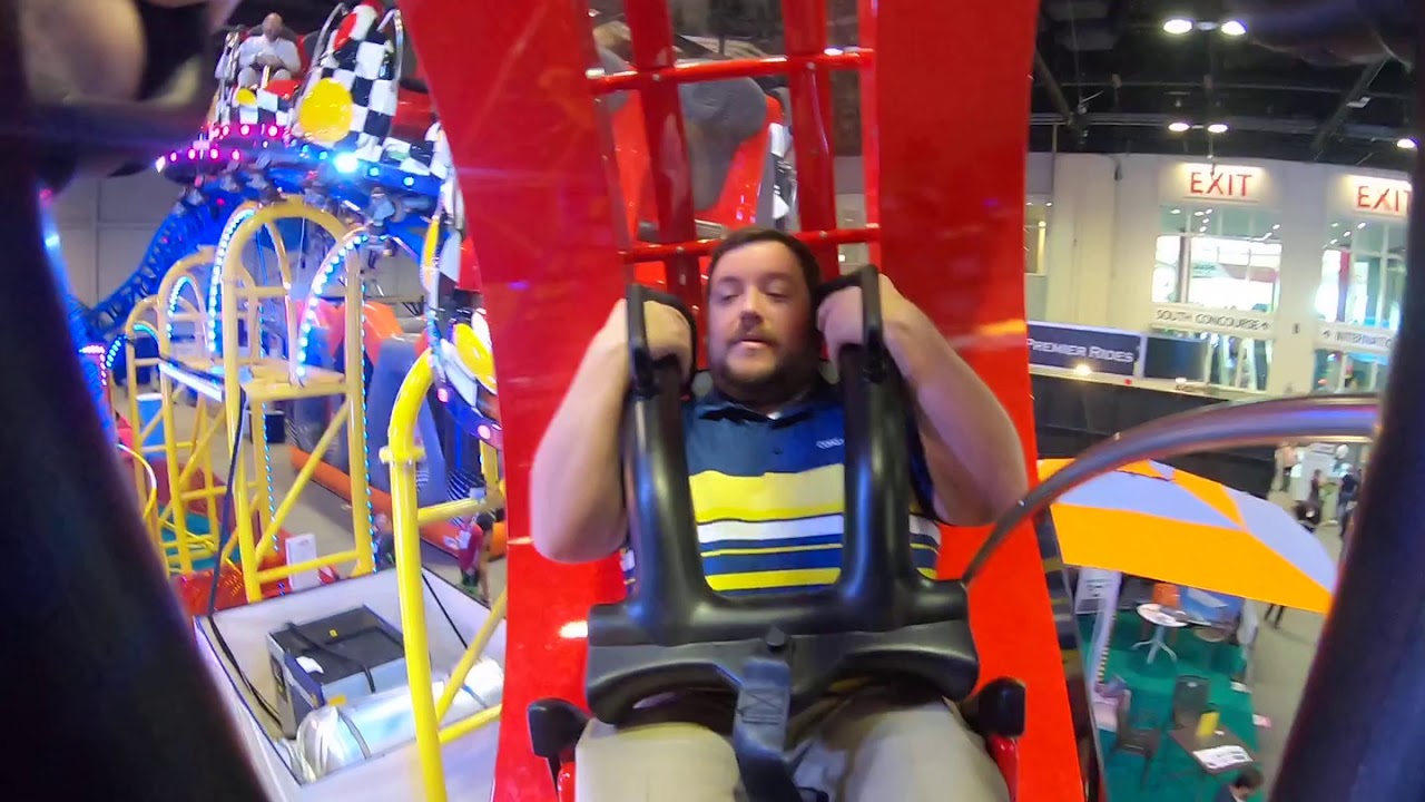 IAAPA 2019 - SBF Visa Hamster Wheel Coaster Reverse POV - YouTube
