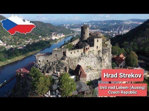 Hrad Strekov (Burg / Castle Schreckenstein), Usti nad Labem (Aussig ...