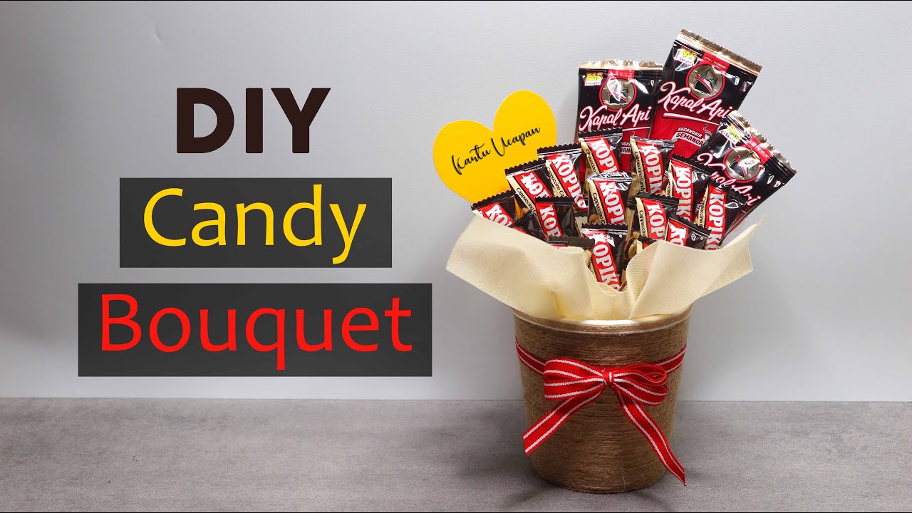 Cara Membuat Buket Permen dari Cup Pop Mie | Buket Snack Murah | DIY ...